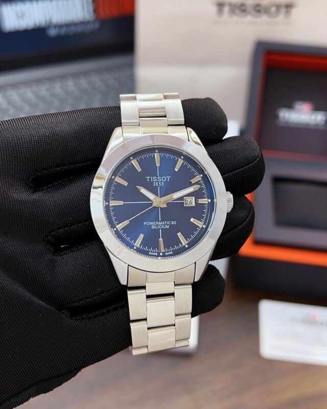 Buy TISSOT GENTLEMAN POWERMATIC 80 SILICIUM BLUE | Space Time Watch